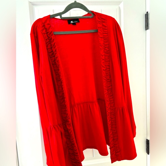 AB Studio | Sweaters | Cardigan With Ruffle Details | Poshmark